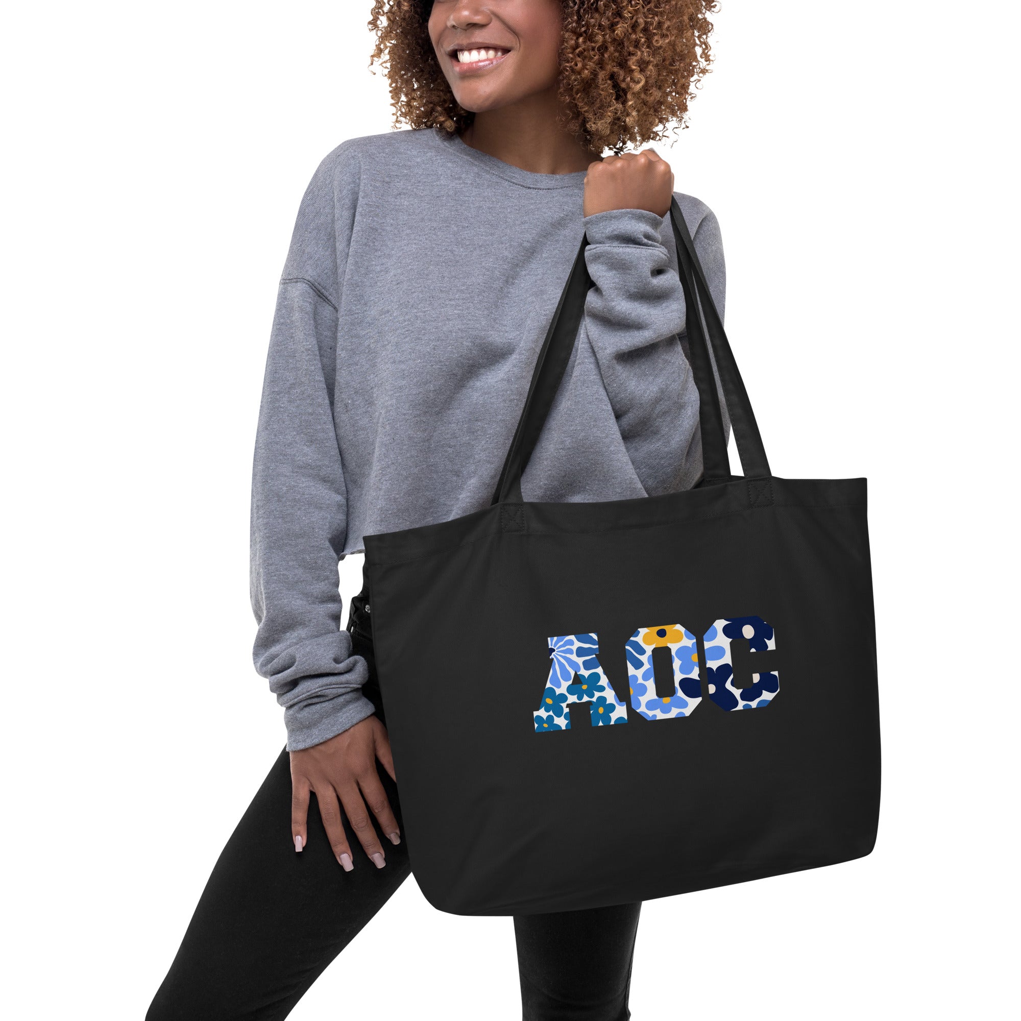 AOC Flowers Large Organic Tote – Angel Wear
