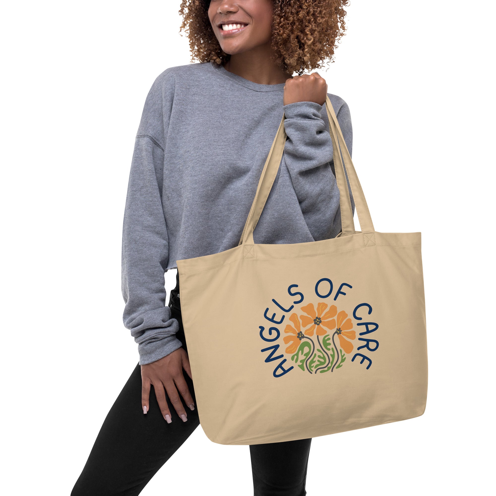 AOC Autumn Flowers Large Organic Tote – Angel Wear